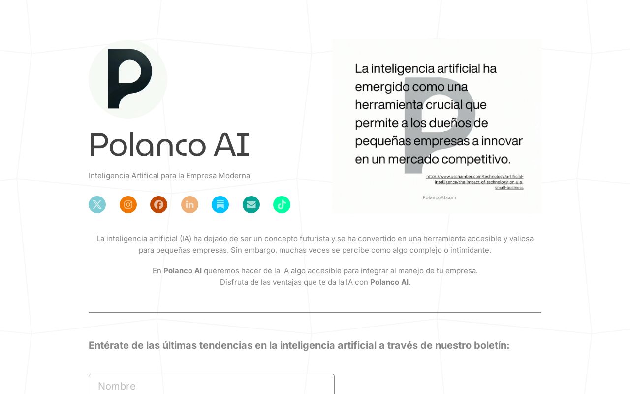 Inteligencia Artifical para la Empresa Moderna - Polanco AI